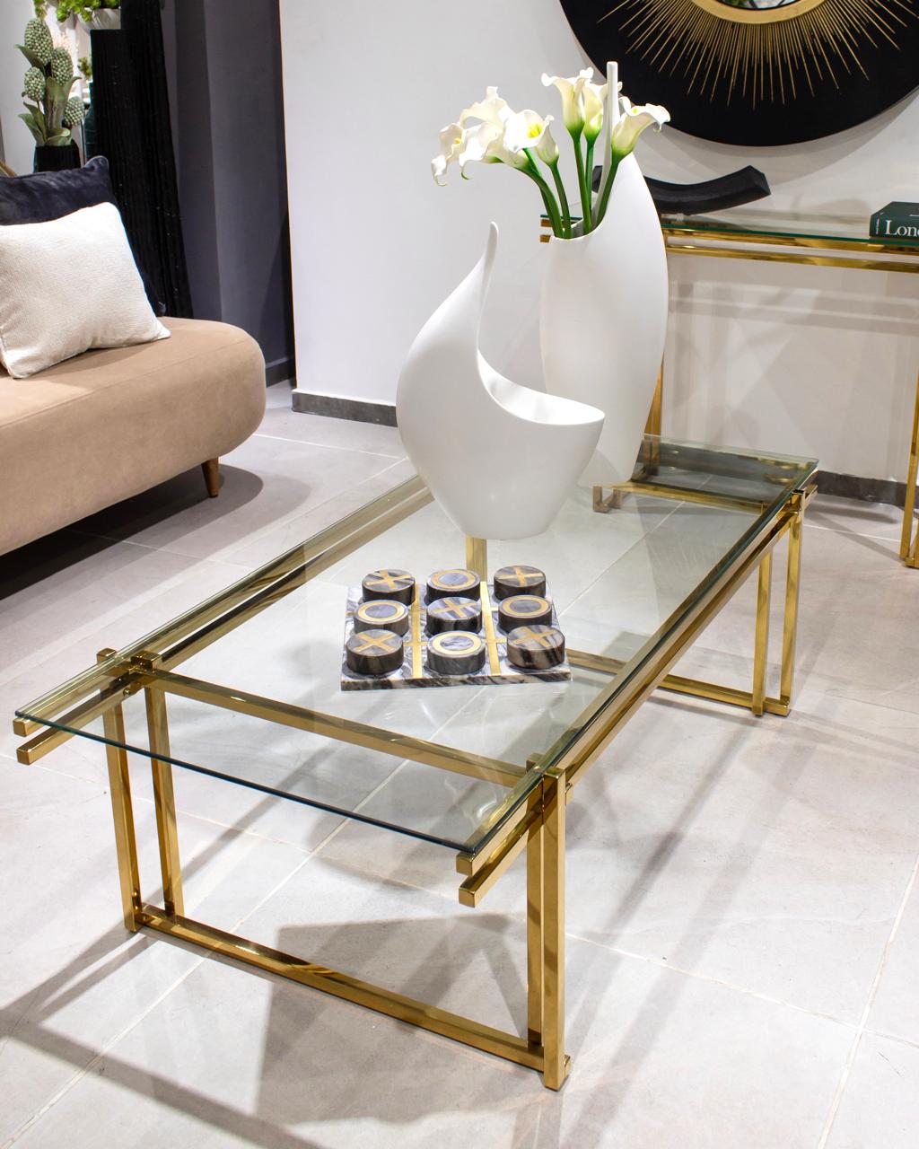 Mesa de Centro Dorada Rectangular - Carla Lizarazo At Home