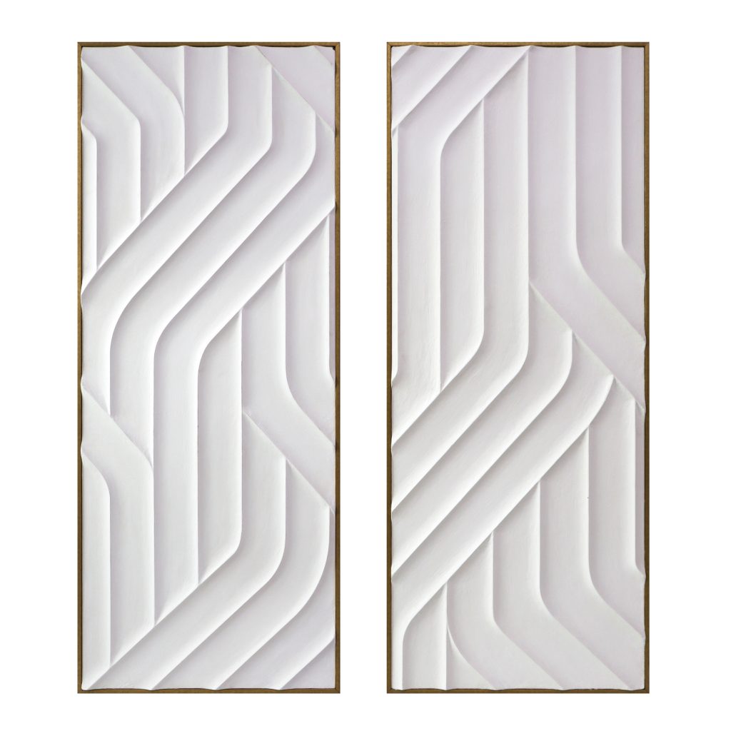 Cuadro Contemporáneo en Color Blanco 151cm x 60cm - Carla Lizarazo At Home